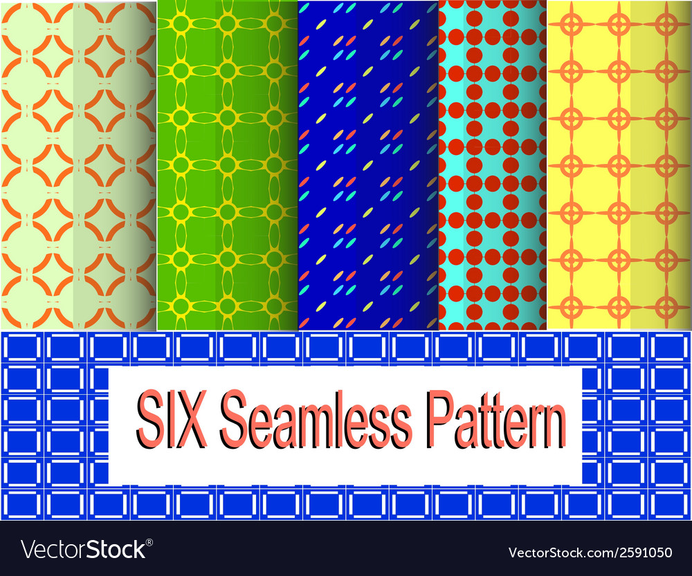 6-Pattern Royalty Free Vector Image - VectorStock