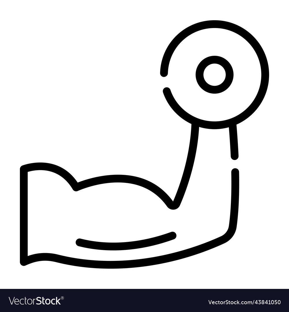 Bicep exercise Royalty Free Vector Image - VectorStock