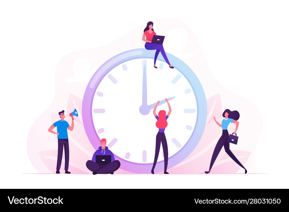 Business process time management concept busy Vector Image