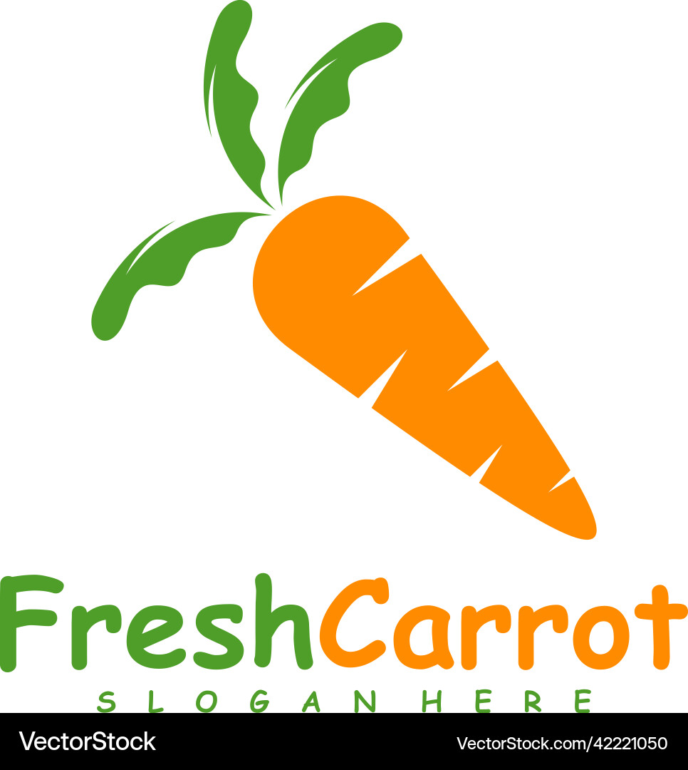 Carrot logo design creative Royalty Free Vector Image
