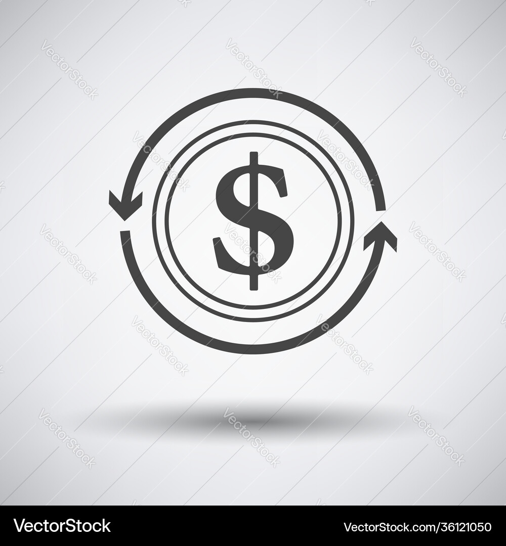 Cash back coin icon Royalty Free Vector Image - VectorStock
