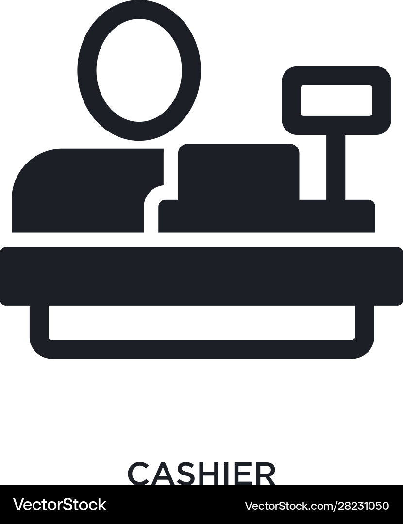 Cashier isolated icon simple element from payment Vector Image