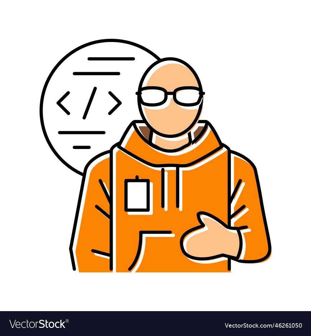 Computer engineer worker color icon Royalty Free Vector Computer engineer worker color icon Royalty Free Vector