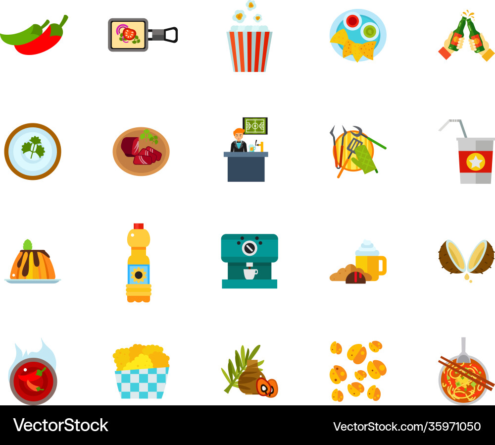 Food establishment icon set Royalty Free Vector Image