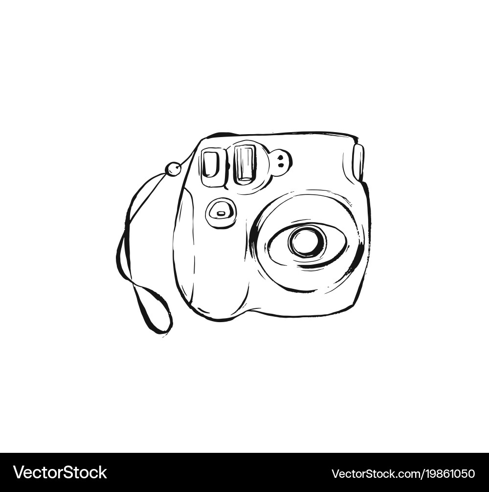 Hand drawn abstract ink drawing graphic Royalty Free Vector