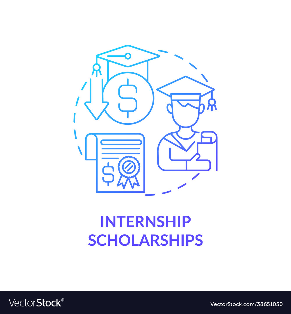 Internship scholarships concept icon Royalty Free Vector