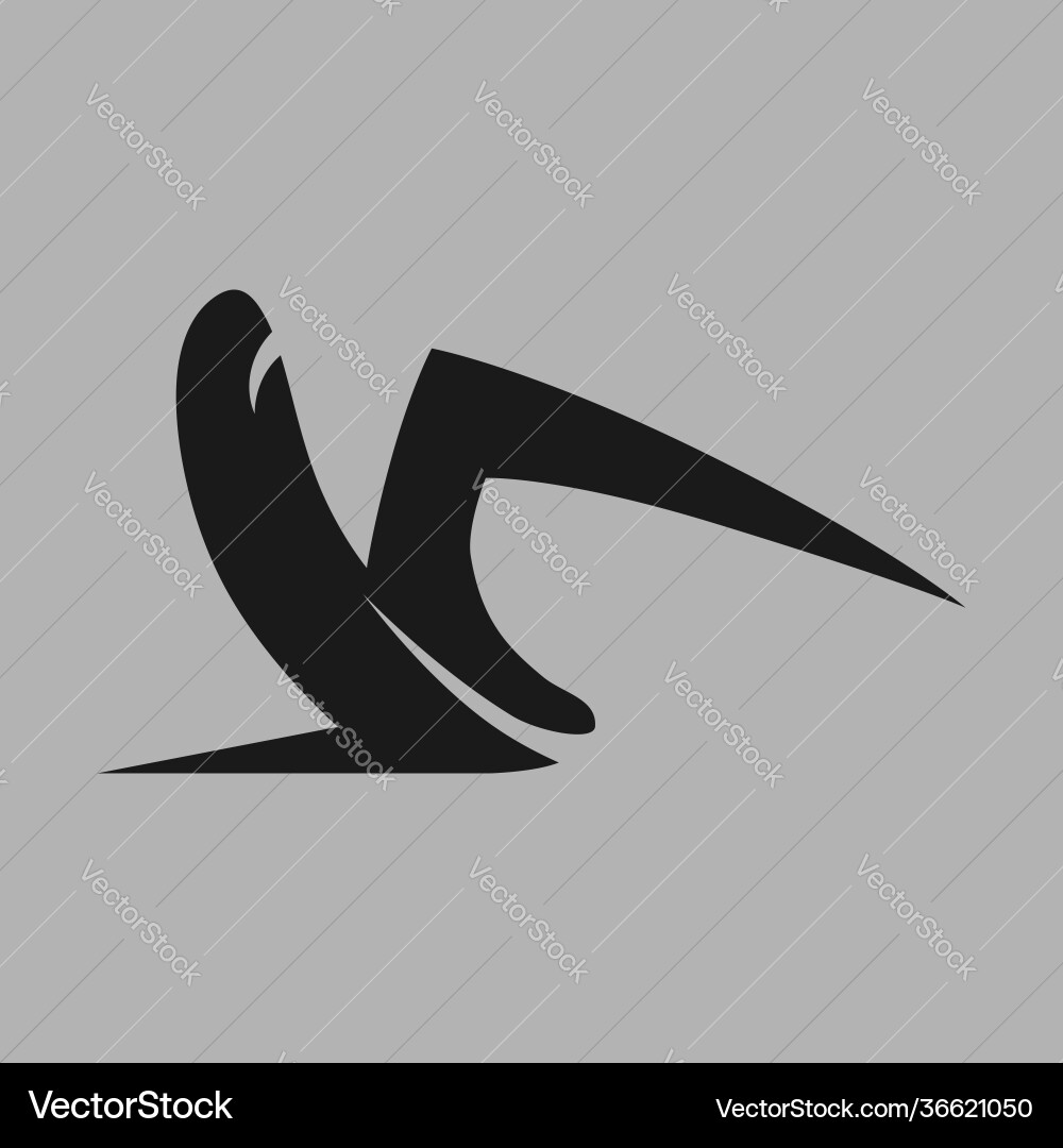 Running shoe symbol on gray backdrop Royalty Free Vector