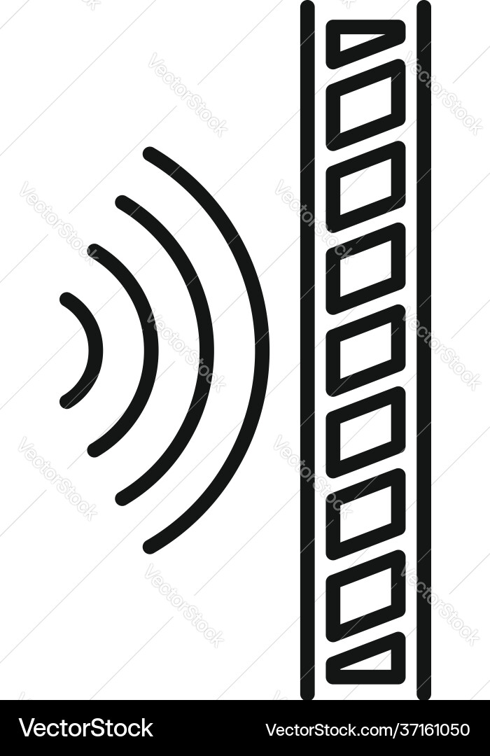 Soundproofing wall icon outline style Royalty Free Vector