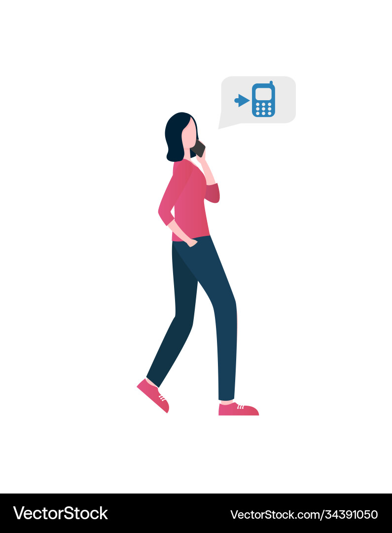 Woman talking on phone lady using cellular service
