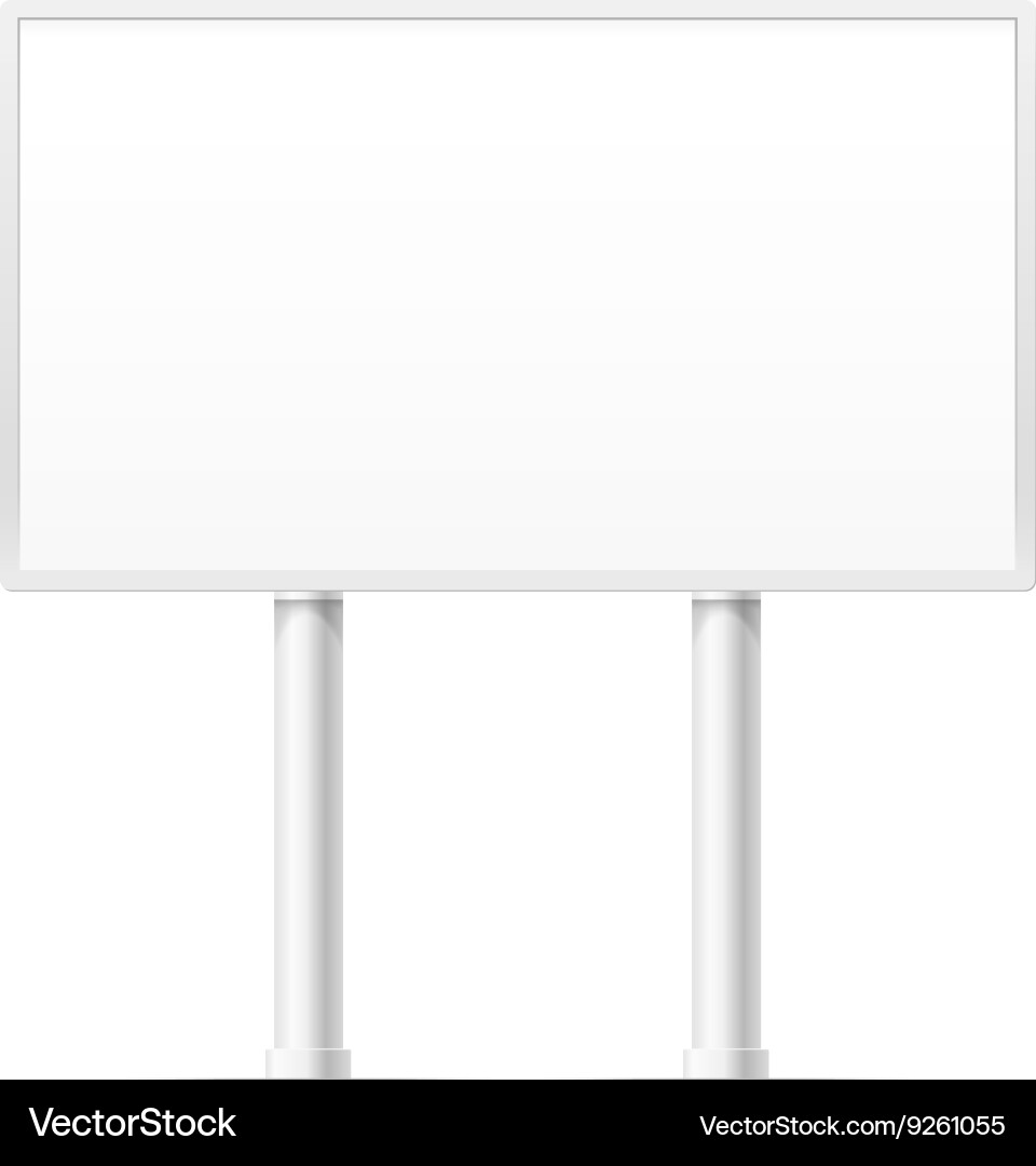Blank urban advertising board template Past your Vector Image