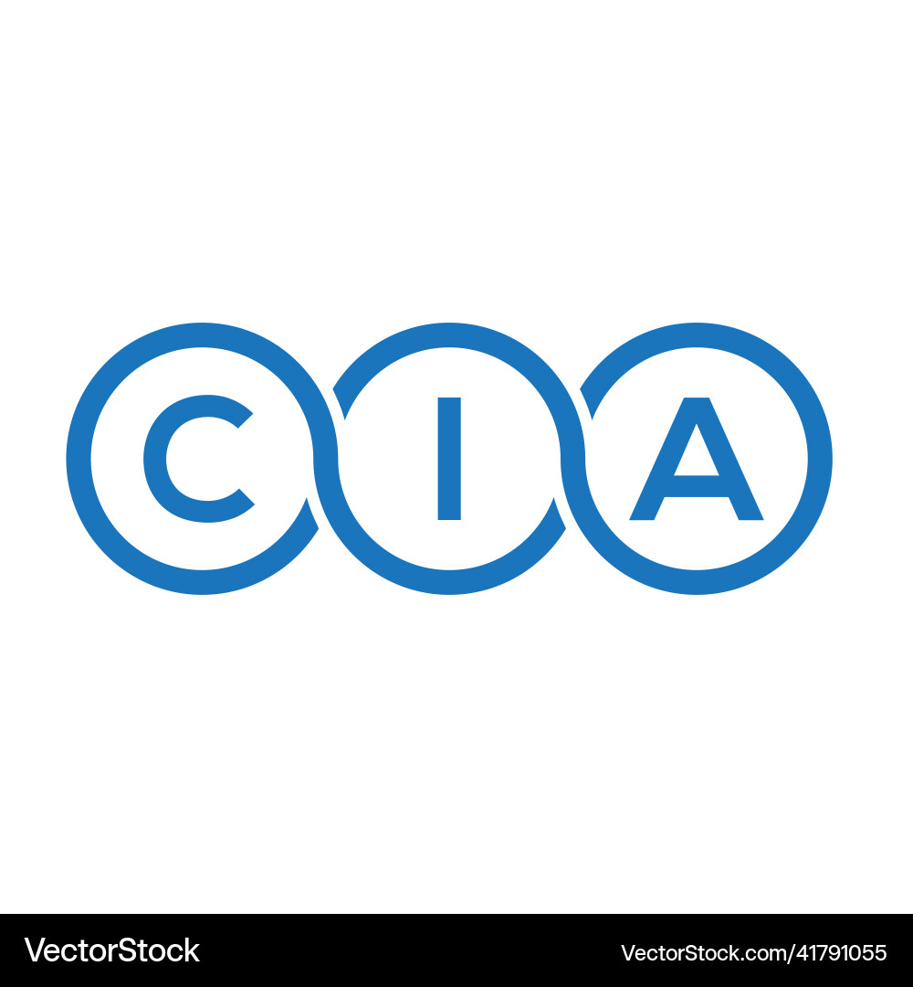 Cia letter logo design on white background Vector Image
