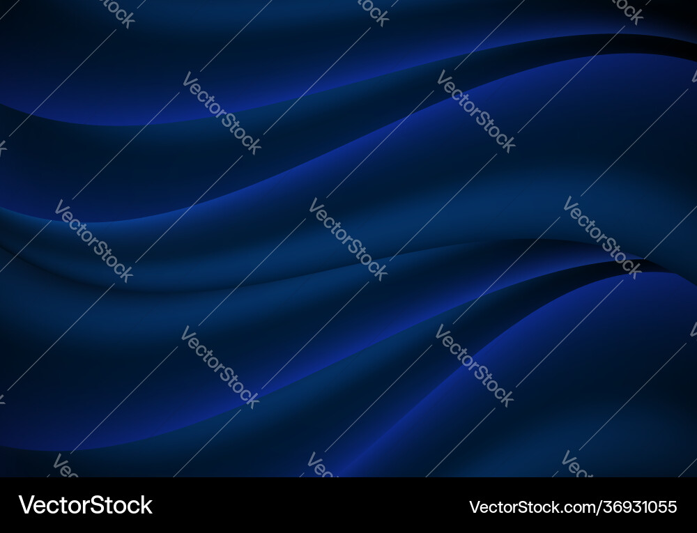 Navy blue abstract curve and wavy background Vector Image