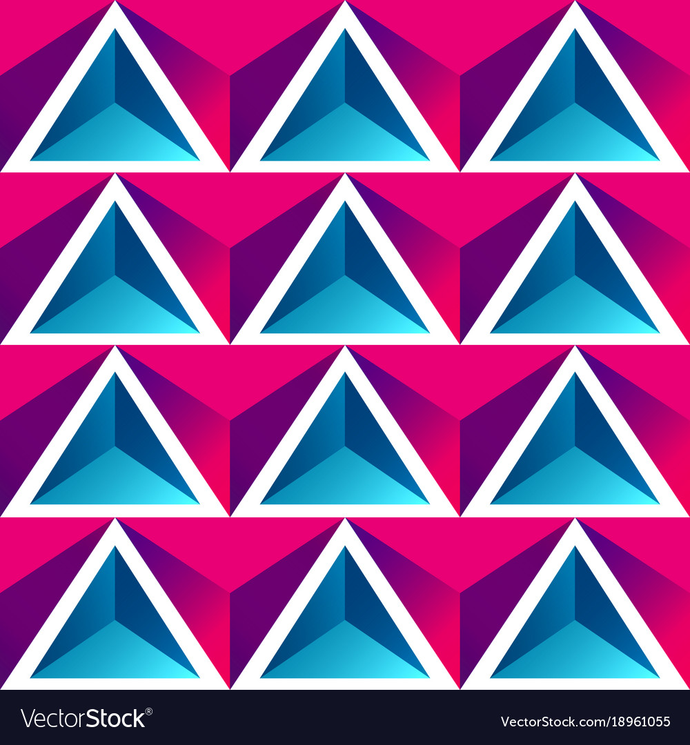 Red triangle seamless pattern Royalty Free Vector Image