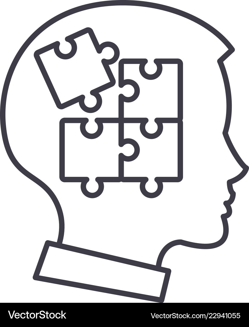 Self discipline line icon concept discipline Vector Image