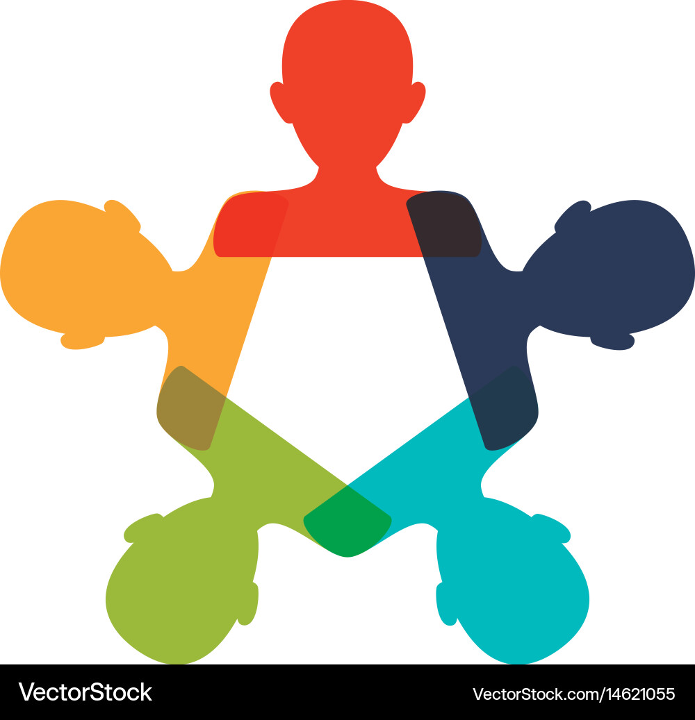 Teamwork abstract symbol Royalty Free Vector Image