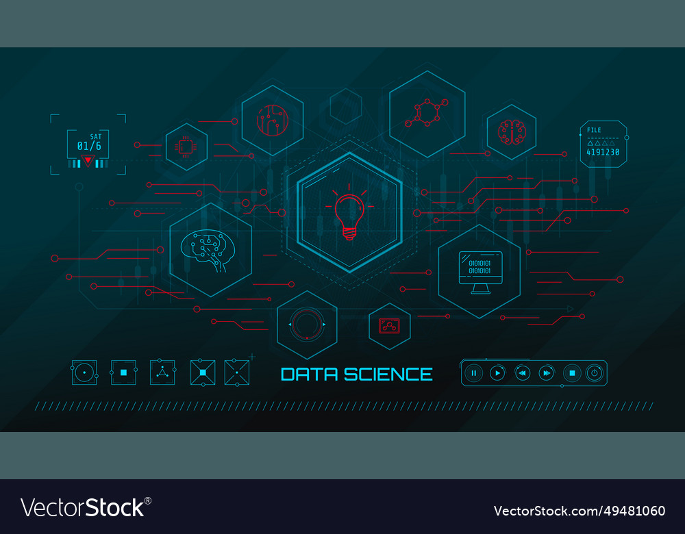 Artificial intelligence machine learning Vector Image