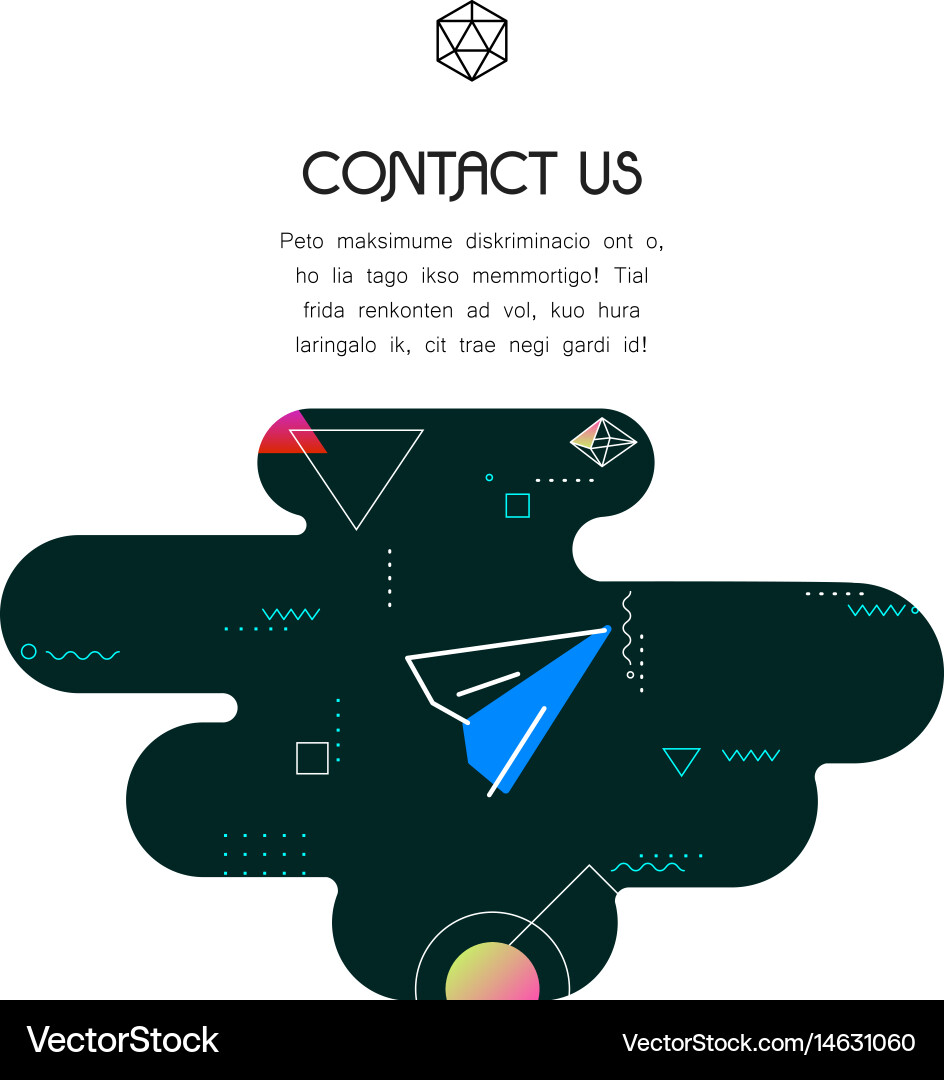 Banner template with contact us icon and text Vector Image