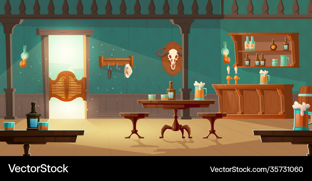 Old Western Saloon Cartoon