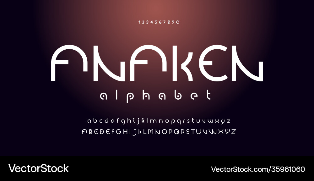 Font design trendy alphabet letters Royalty Free Vector