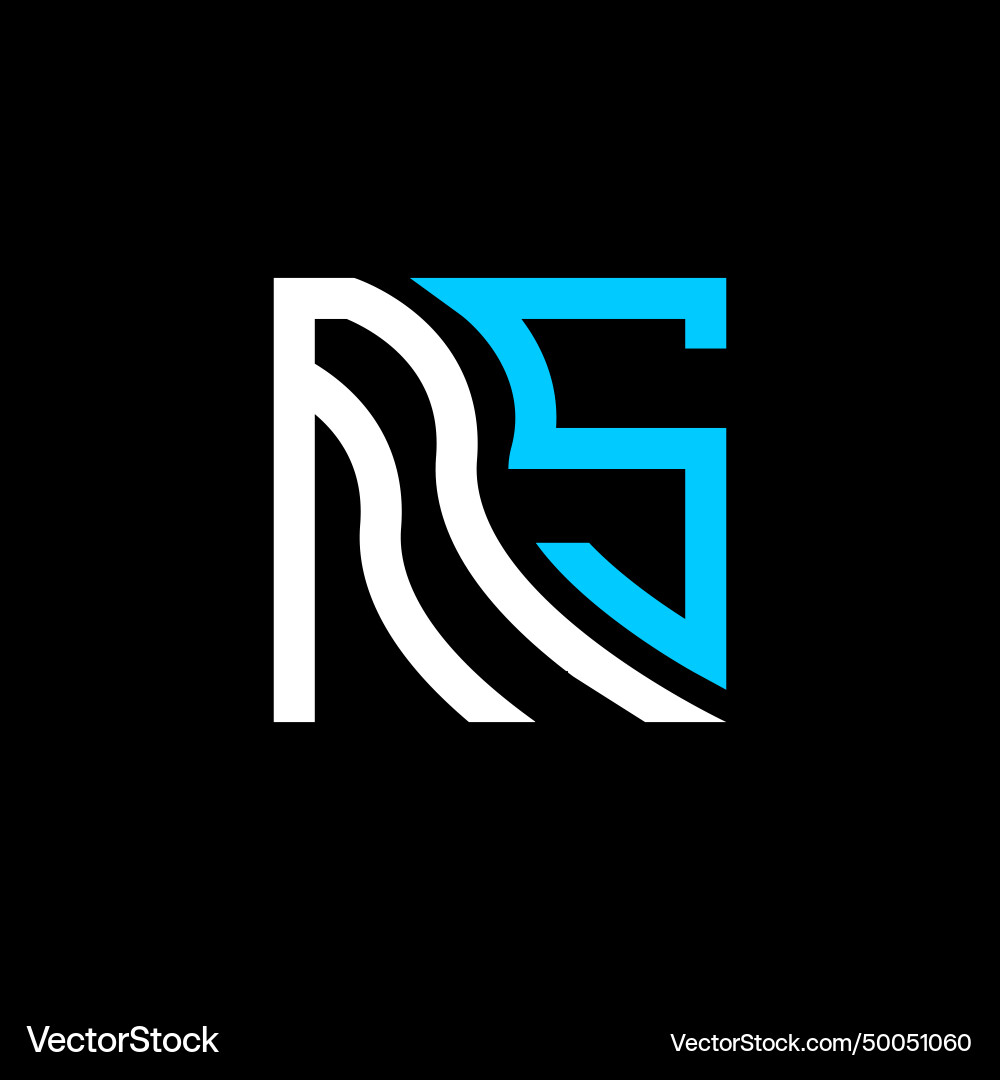 Ms letter logo design ms simple and modern logo Vector Image
