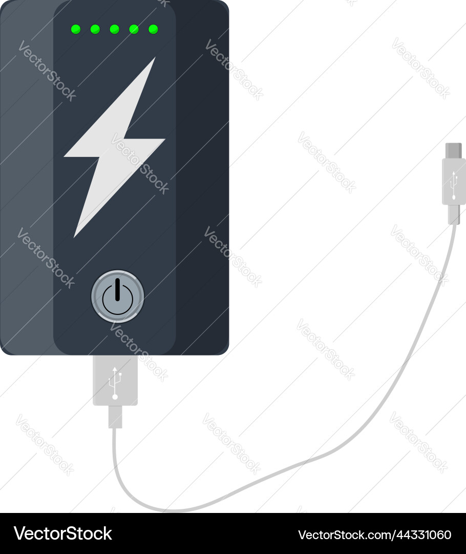 Power bank on a white background Royalty Free Vector Image