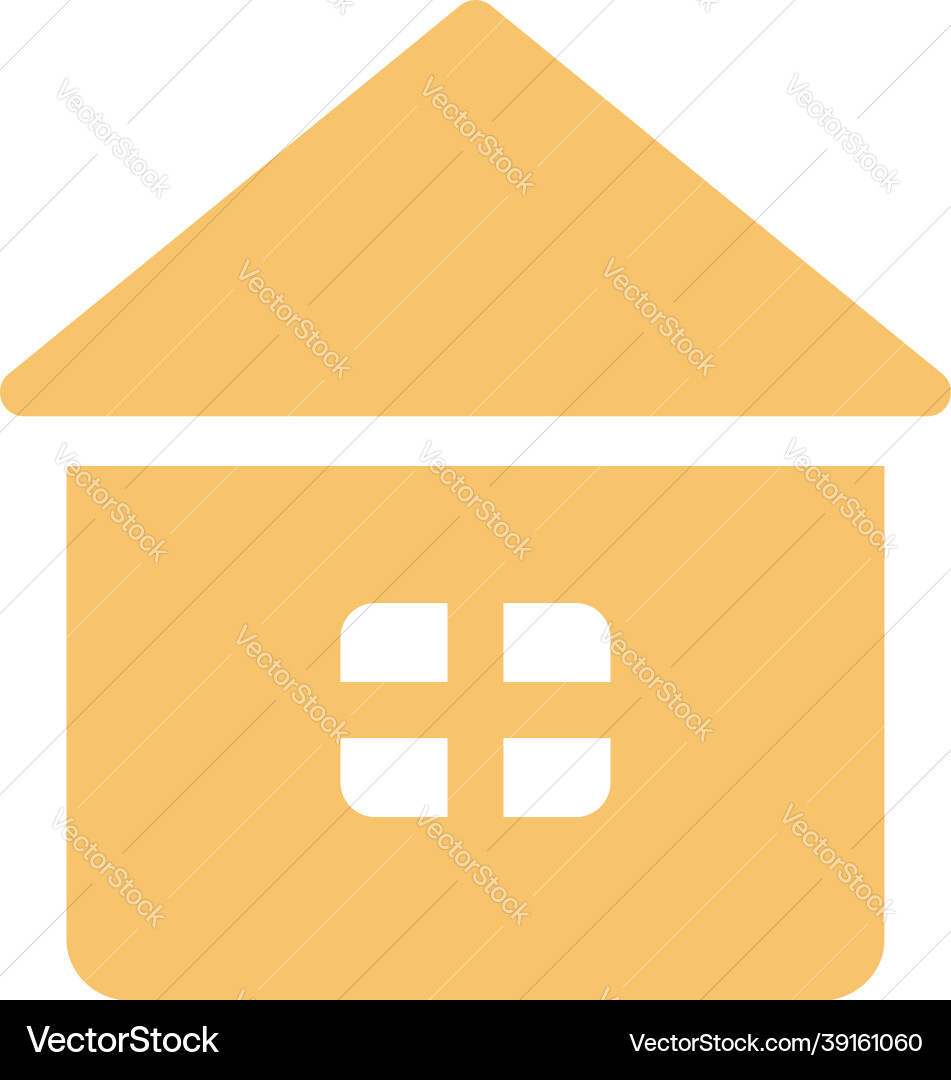 Yellow house on a white background Royalty Free Vector Image