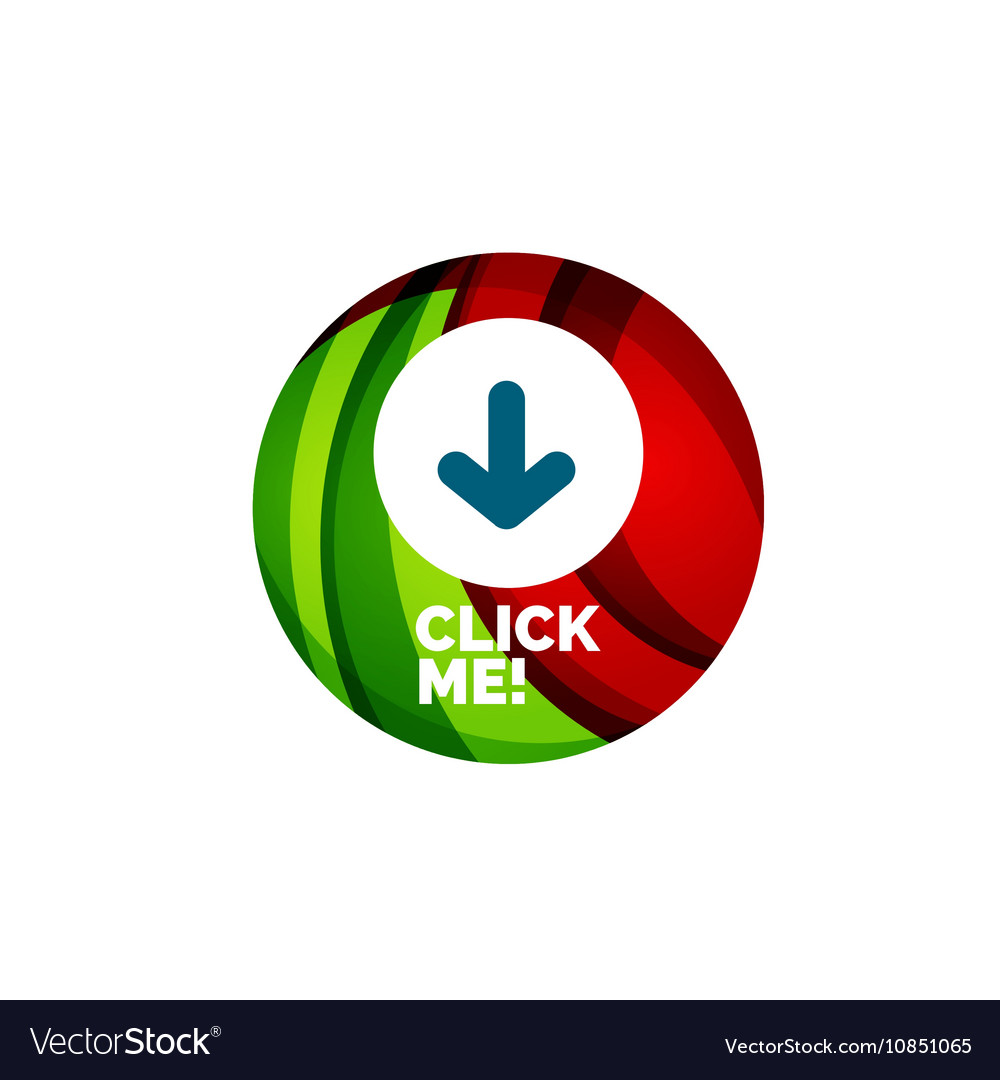 Abstract circle button Royalty Free Vector Image