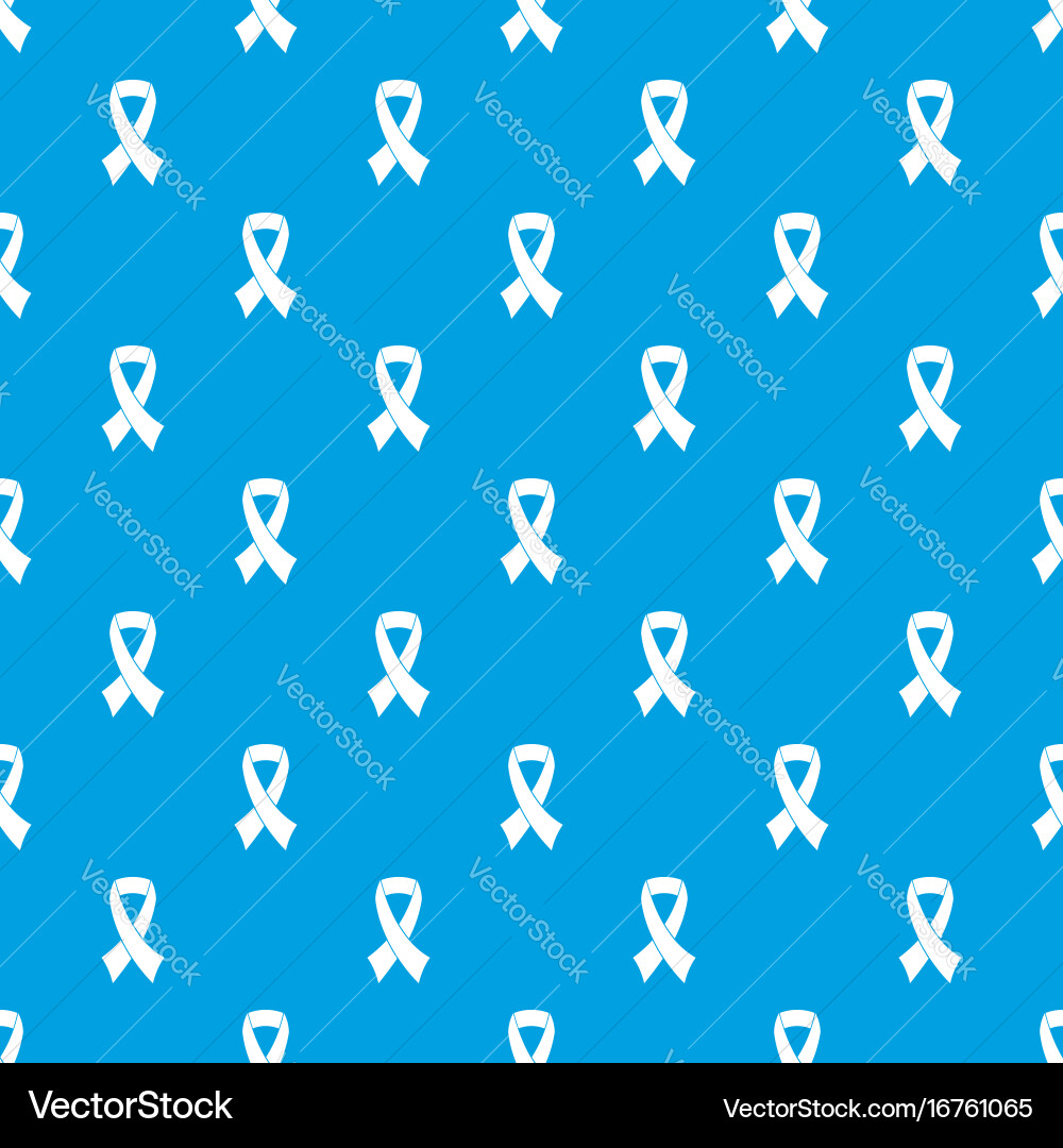 Breast cancer awareness ribbon pattern seamless Vector Image