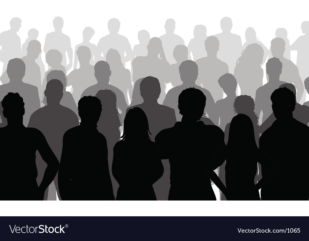 Close up crowd Royalty Free Vector Image - VectorStock