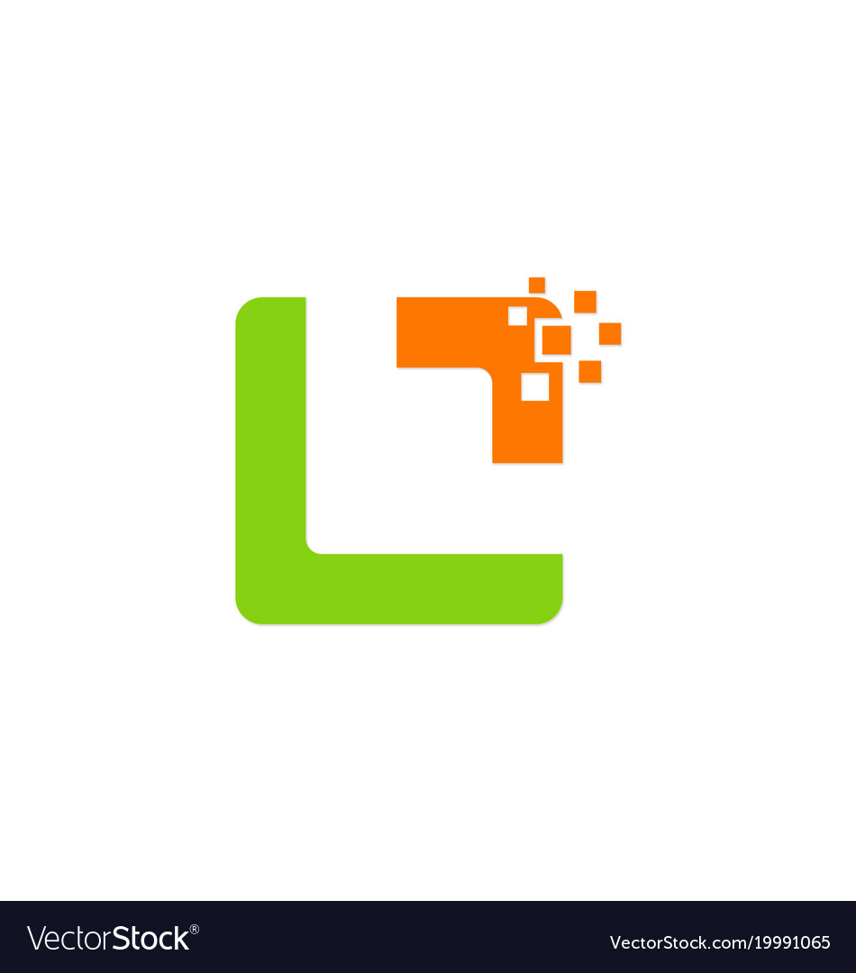 Data technology abstract shape logo Royalty Free Vector