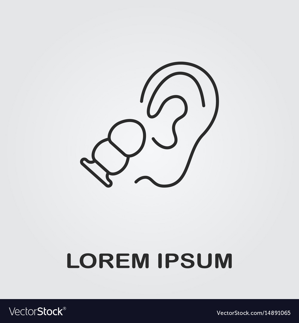 Earplug icon Royalty Free Vector Image - VectorStock