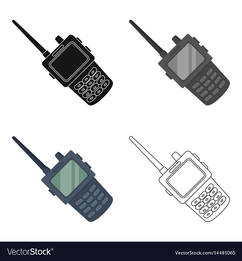 Handheld transceiver icon in cartoon style Vector Image