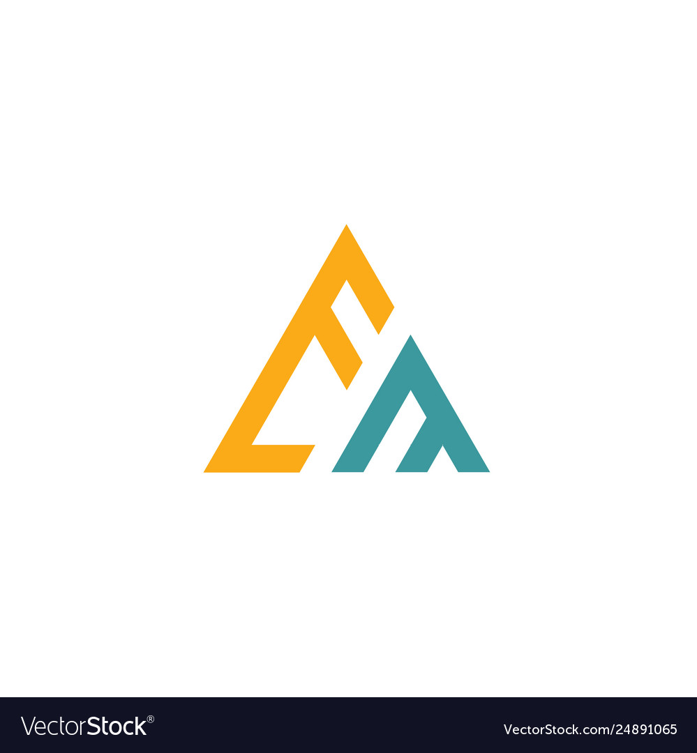 Initial letter triangle logo Royalty Free Vector Image