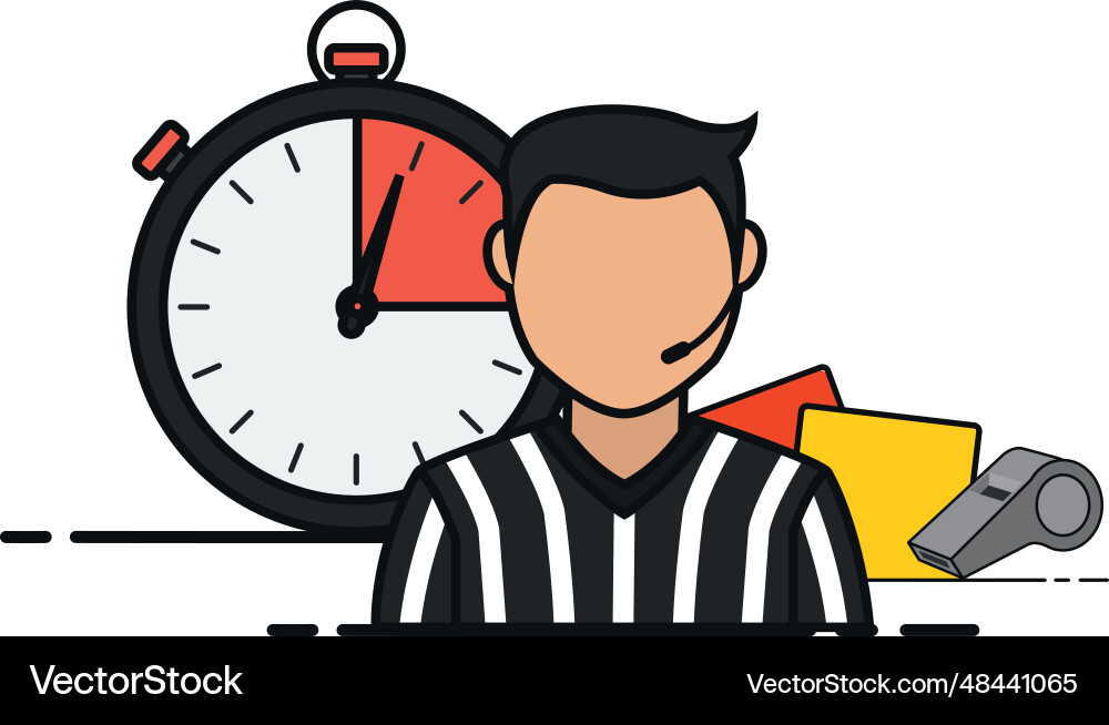 Isolated soccer referee sport icon Royalty Free Vector Image