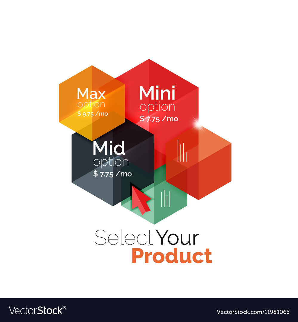 Option select template Royalty Free Vector Image