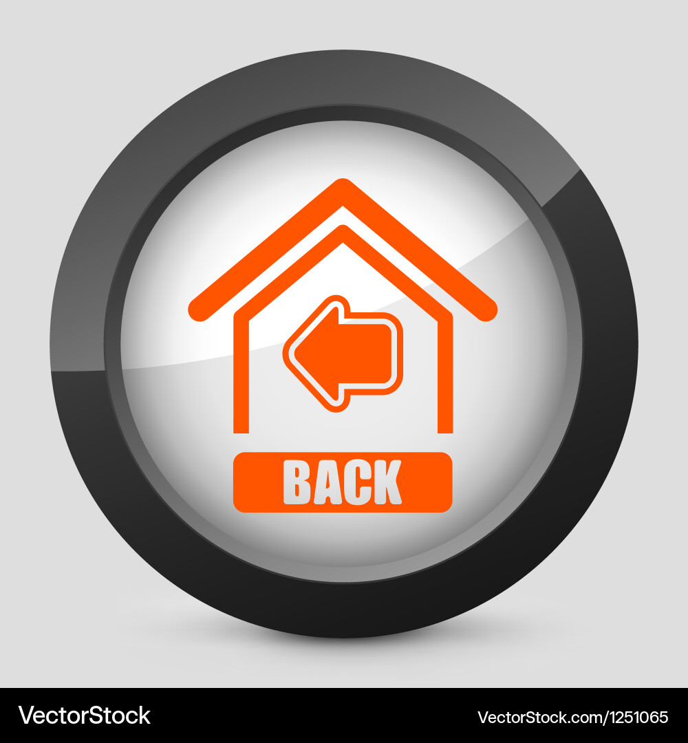 Orange and gray elegant glossy icon Royalty Free Vector