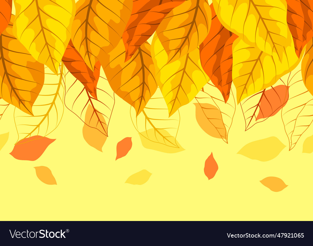 Pattern with autumn leaves background Royalty Free Vector