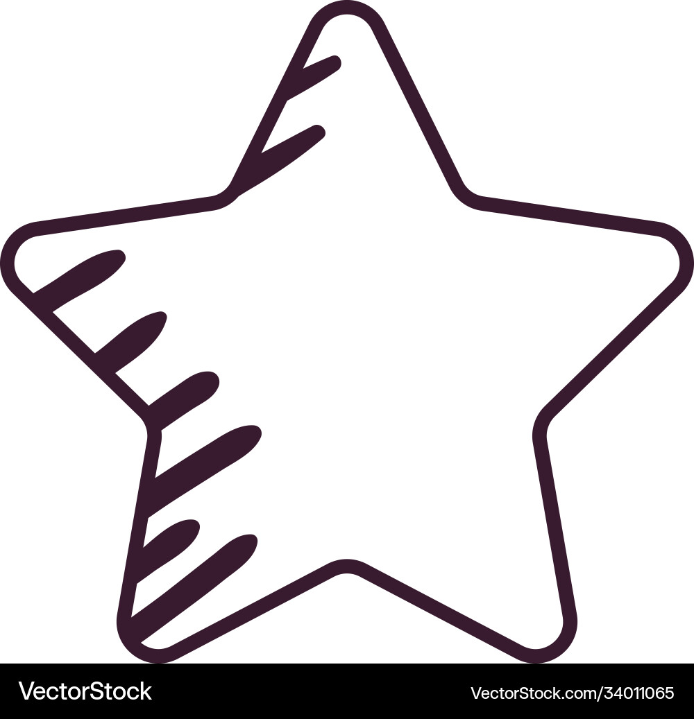 Pop art star line style icon design Royalty Free Vector