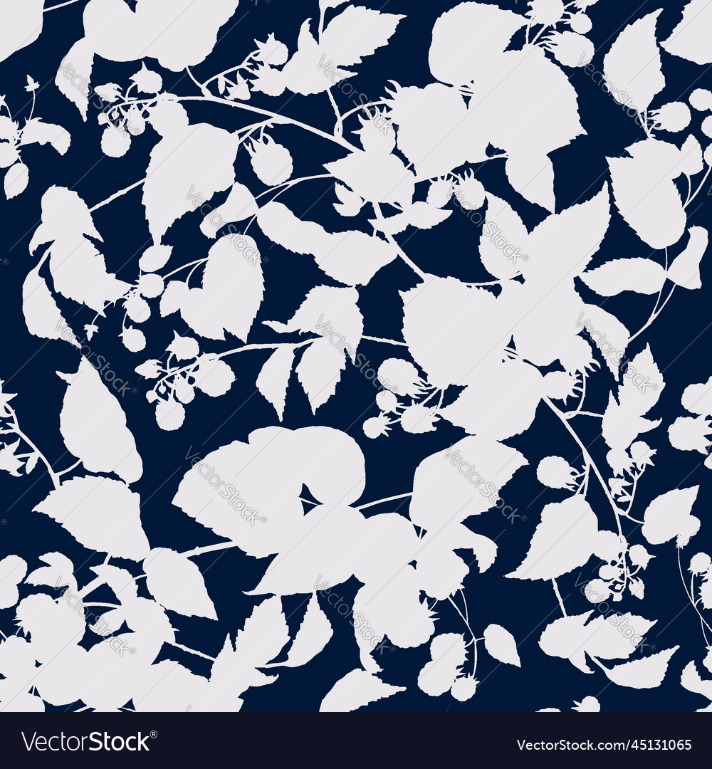 Raspberry bush pattern 5eps Royalty Free Vector Image