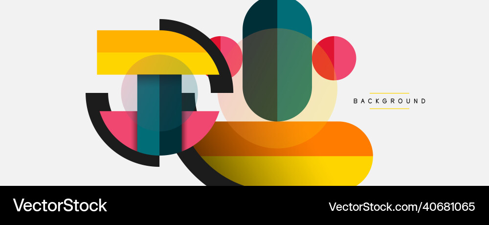 Round geometric shapes lines and circles Vector Image