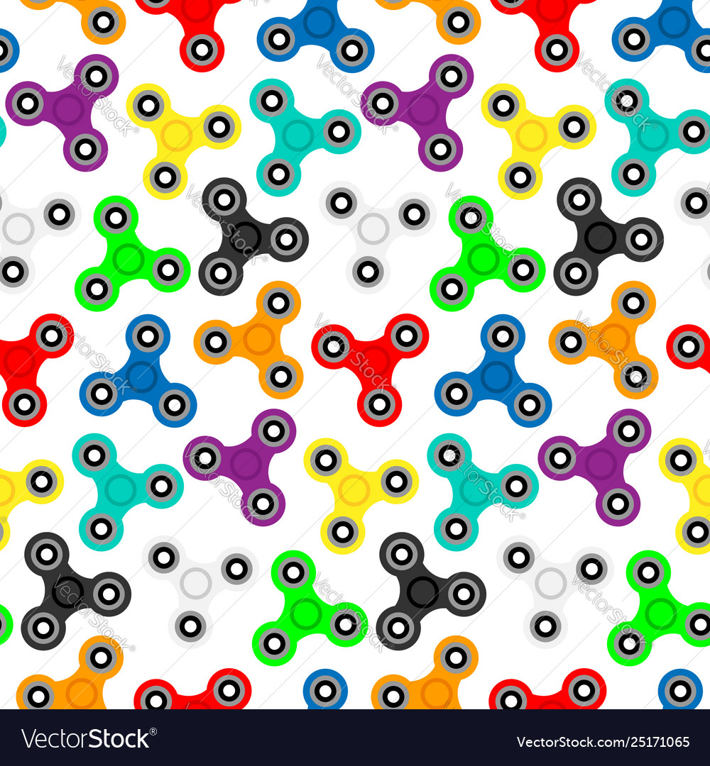 Seamless pattern with spinners Royalty Free Vector Image