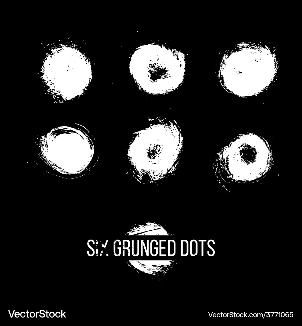 Set of grunged dots Royalty Free Vector Image - VectorStock