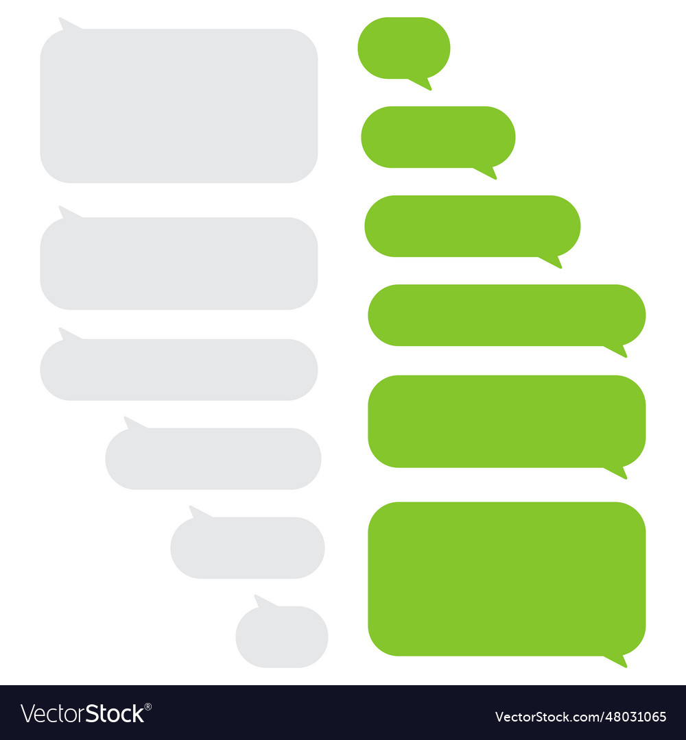 Set of message bubbles chat boxes in a flat design