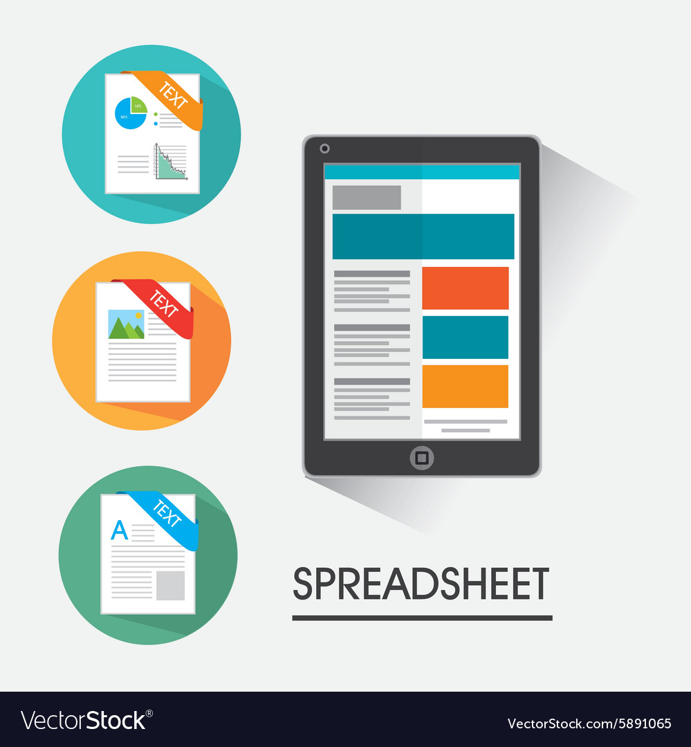Spreadsheet design Royalty Free Vector Image - VectorStock