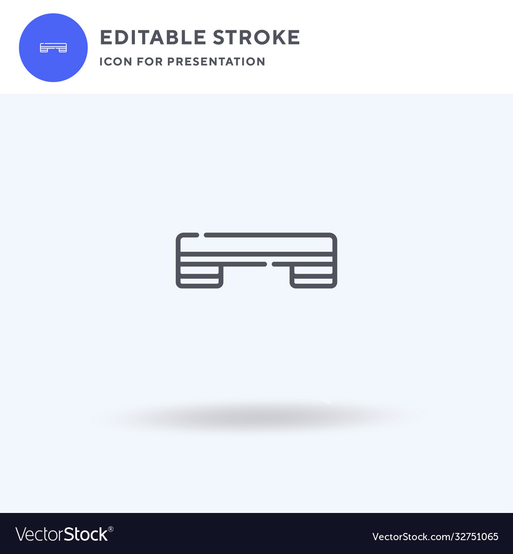 Step icon filled flat sign solid Royalty Free Vector Image