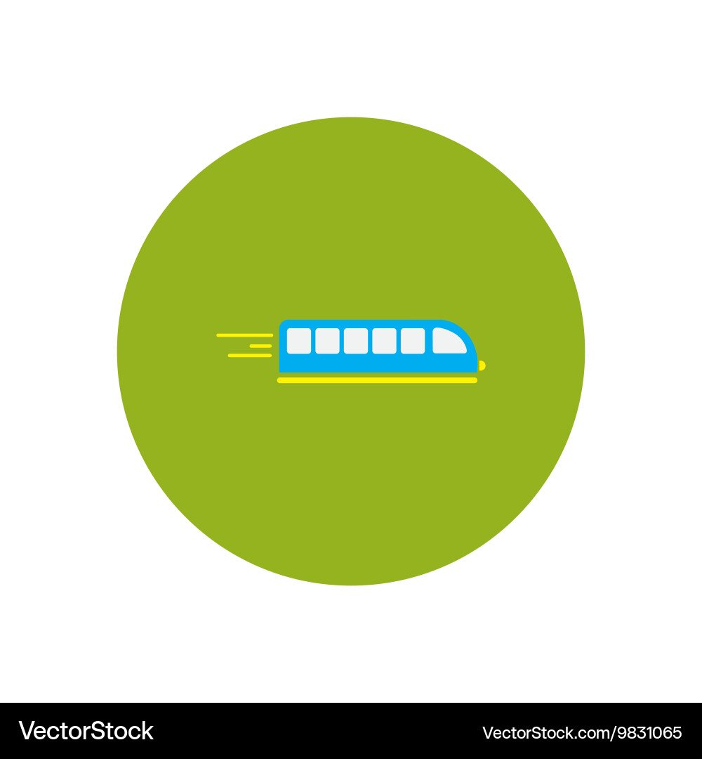 Stylish icon in color circle high-speed train Vector Image