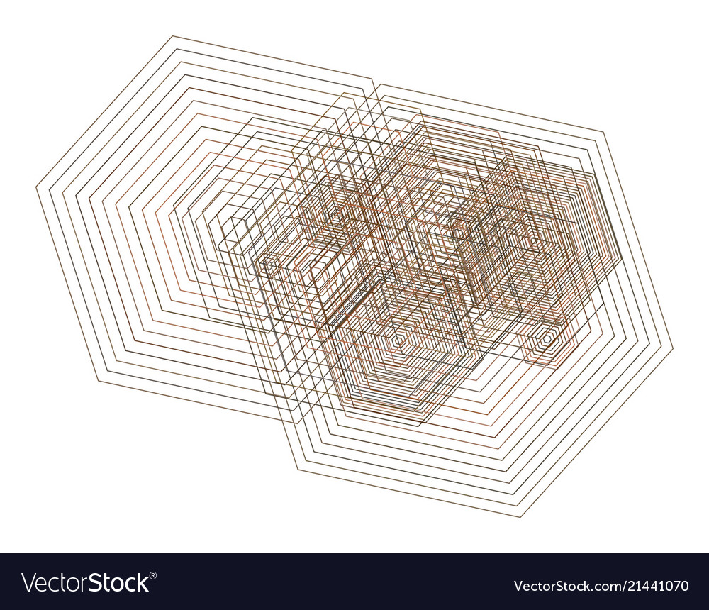 Abstract hexagon geometric pattern colorful Vector Image