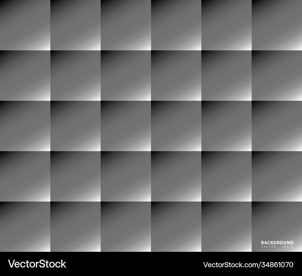 Black and white color abstract squares background Vector Image
