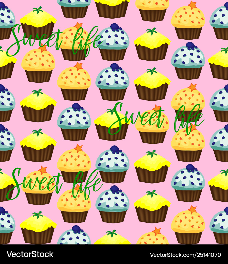 Cakes sweets inscription lettering template Vector Image