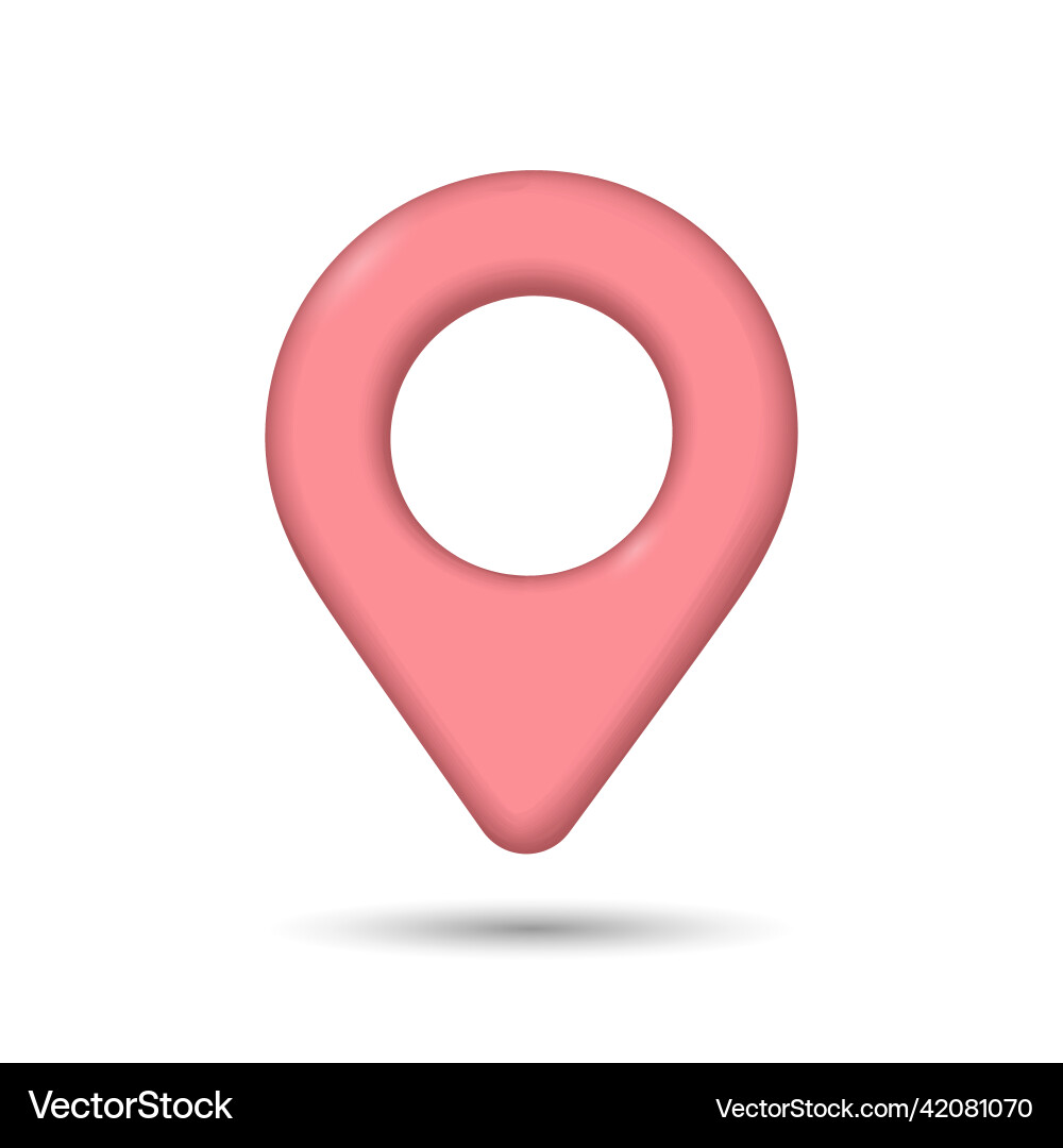 Cartoon map point location business symbol flat Vector Image